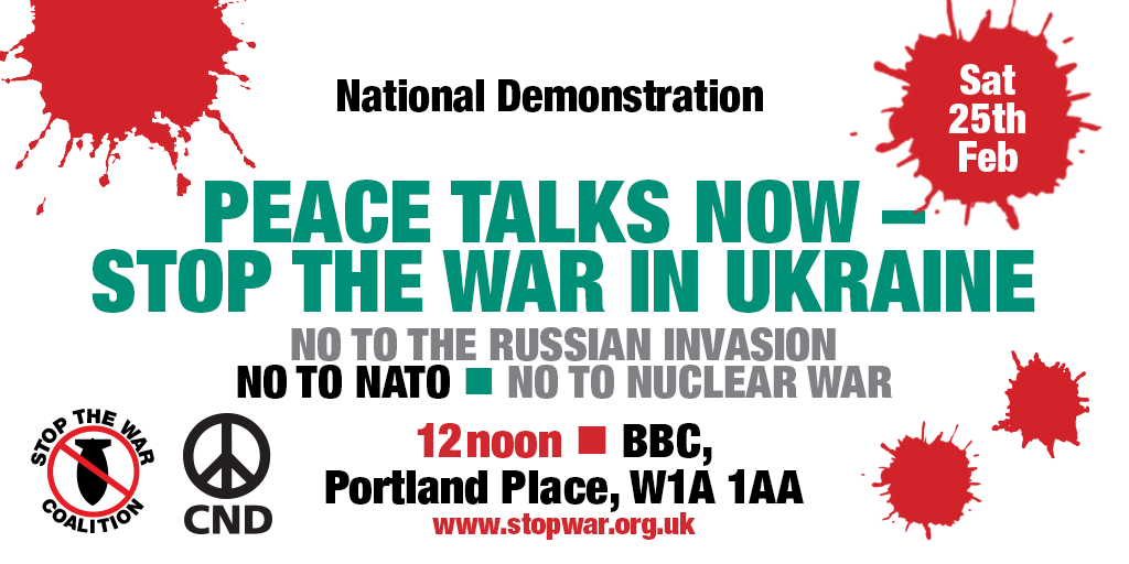 Stop the War In Ukraine – National Demonstration | Stop the War