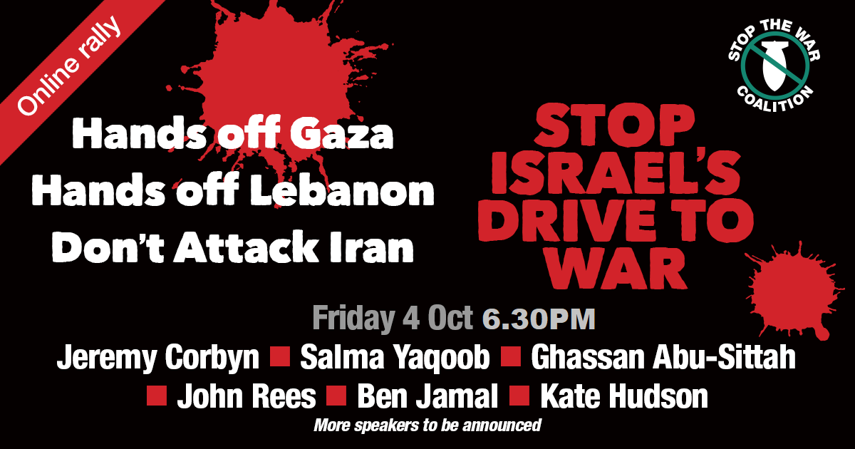 Online Rally: Stop Israel’s Drive to War – Hands Off Gaza – Hands Off ...