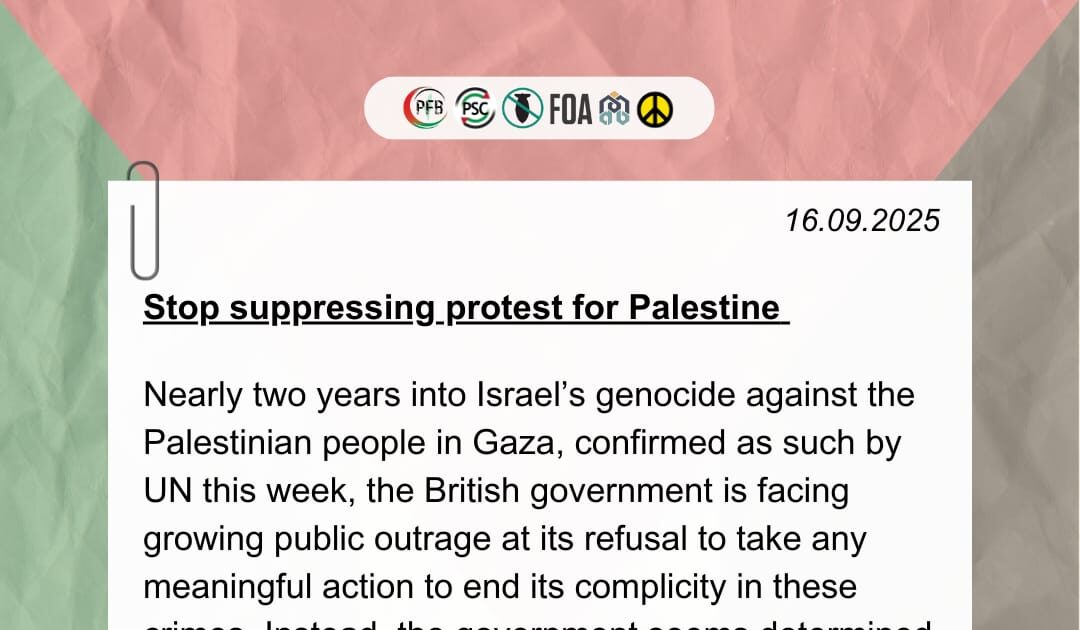 Palestine Coalition Statement: Stop suppressing protest for Palestine ...